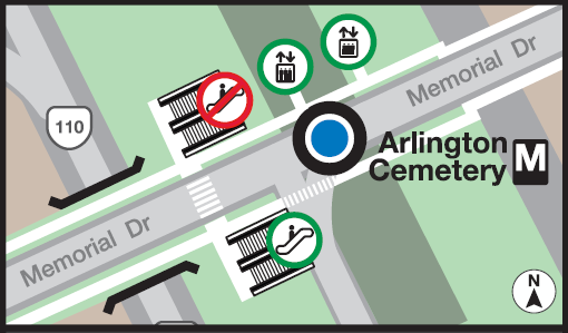 Arlington Cemetery Station north entrance to temporarily close Monday ...