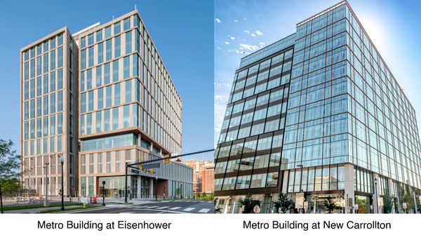 Metro 艾森豪威尔和 New Carrollton 的建筑获得了LEED®金级认证